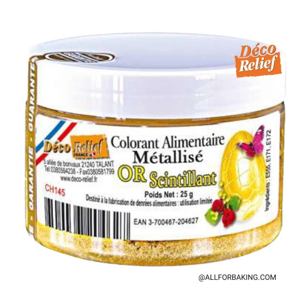 Deco relief FOOD COLORING GOLD 25g (CH145) - All For Baking